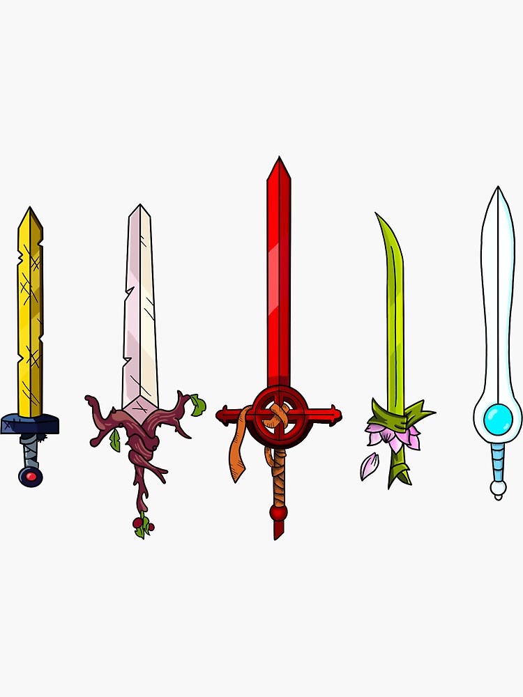 "Adventure Time Swords" Sticker for Sale by LilyDaug | Redbubble