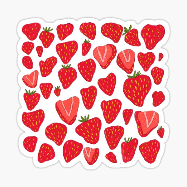 "Strawberries" Sticker for Sale by ellajklein | Redbubble