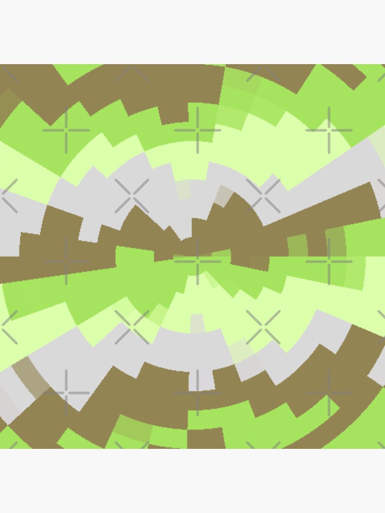 "Pixelated Mint Chocolate Camo Vortex Gradient Art" Sticker for Sale by ...