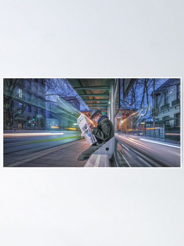 "The tram stop" Poster for Sale by adriandonoghue | Redbubble