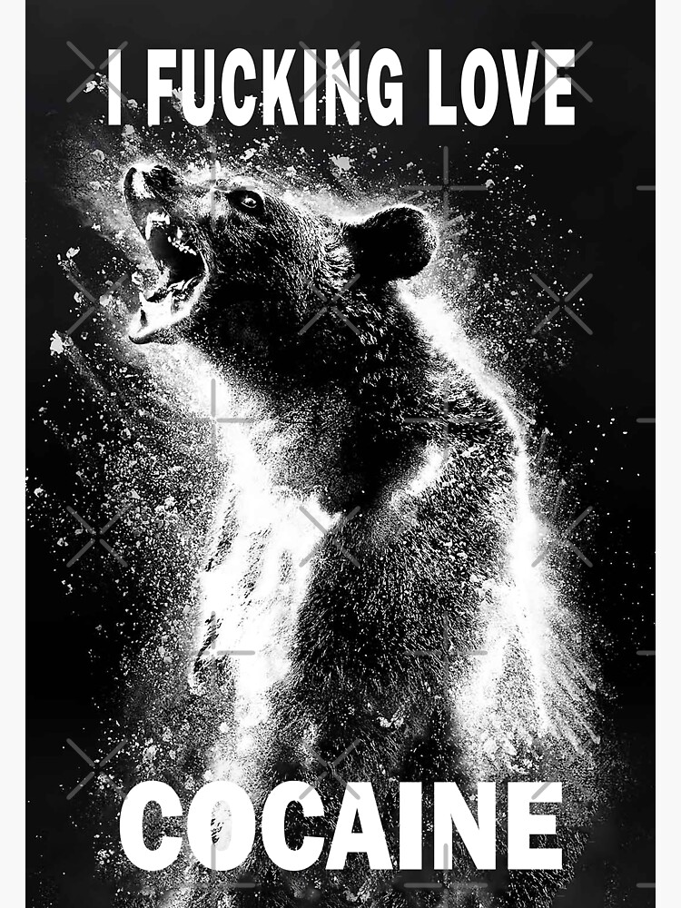 "Funny Cocaine Bear, Cocaine Bear Movie, Cocaine Bear" Sticker for Sale ...