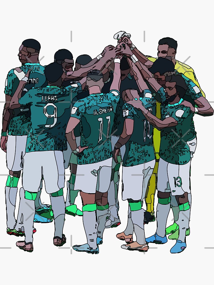 "Saudi Green Falcons" Sticker for Sale by Playful-Shop | Redbubble