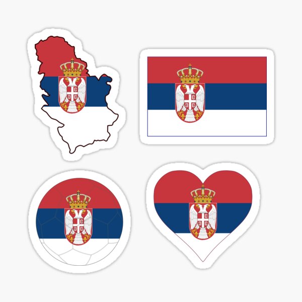 "Serbia Flag Map" Sticker for Sale by lilyandart | Redbubble