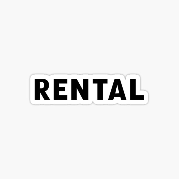 "Rental" Sticker for Sale by MissDewi | Redbubble