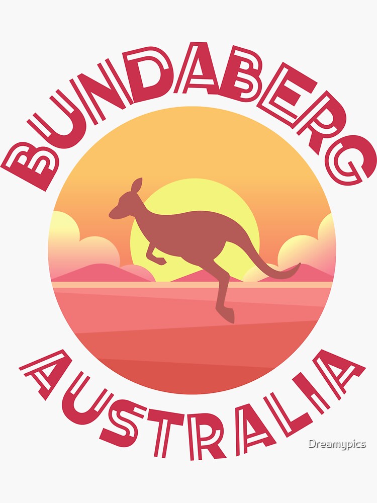 "Bundaberg Australia Kangaroo at sunset" Sticker for Sale by Dreamypics ...