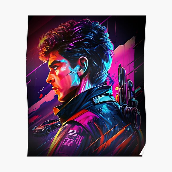 "Retrowave Synthwave 80s Design For The Eighties Music Lovers" Poster ...
