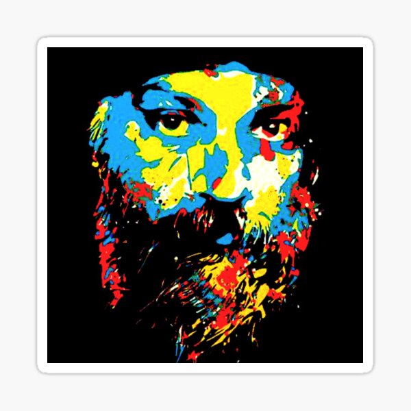 "osho portrait images" Sticker for Sale by lazzy-artist | Redbubble