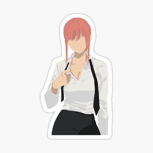 "Chainsaw Man Makima Minimalist" Sticker for Sale by rendigart | Redbubble