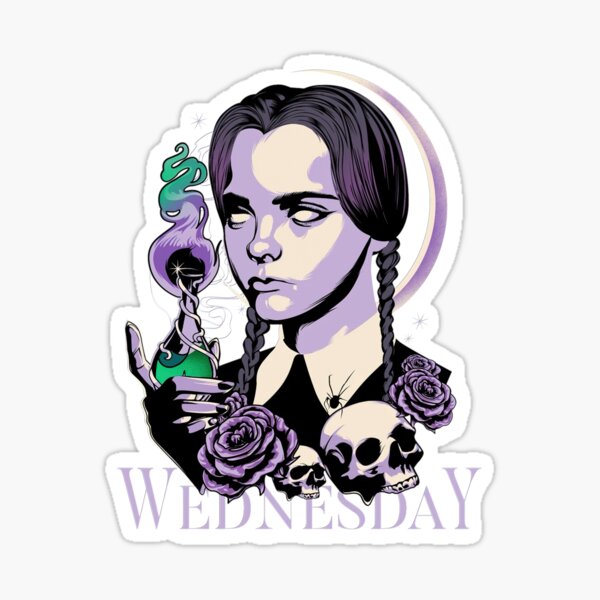 "Wednesday Face" Sticker for Sale by TylerPearson | Redbubble