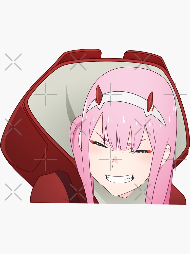 "ZERO TWO" Sticker for Sale by Weebo-worldd | Redbubble