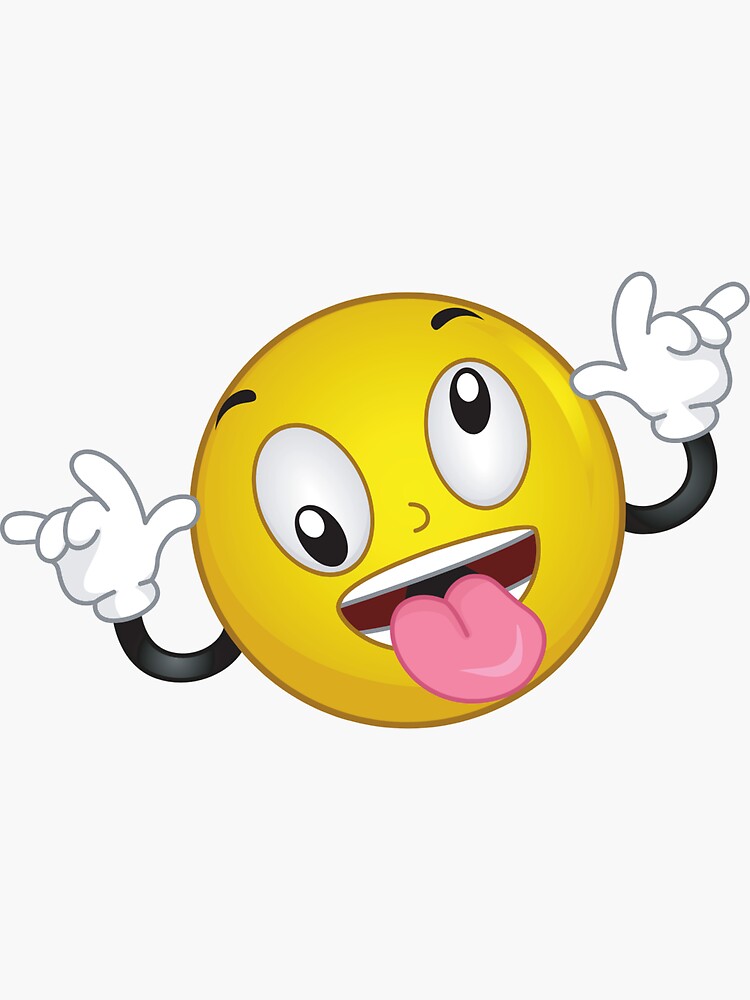 "Naughty emoji " Sticker for Sale by goldenlolly1 | Redbubble
