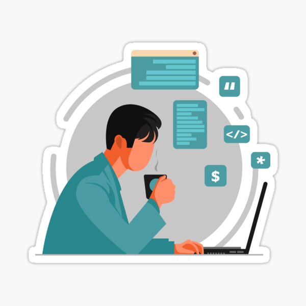 "Coding guy" Sticker for Sale by WebBest | Redbubble
