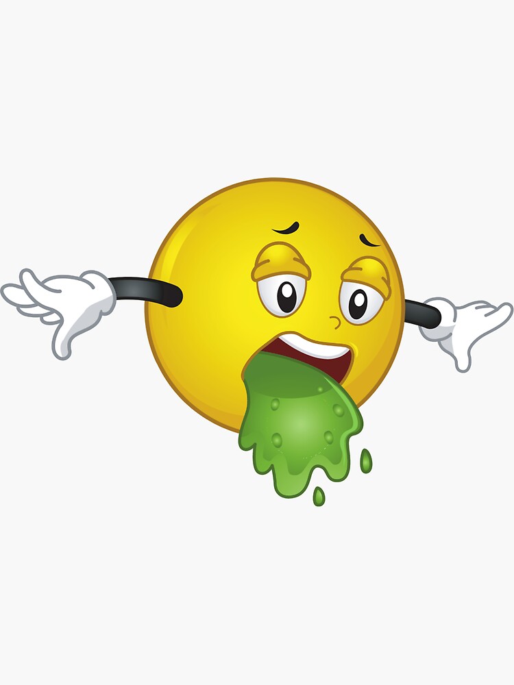 "Disgusted emoji " Sticker for Sale by goldenlolly1 | Redbubble