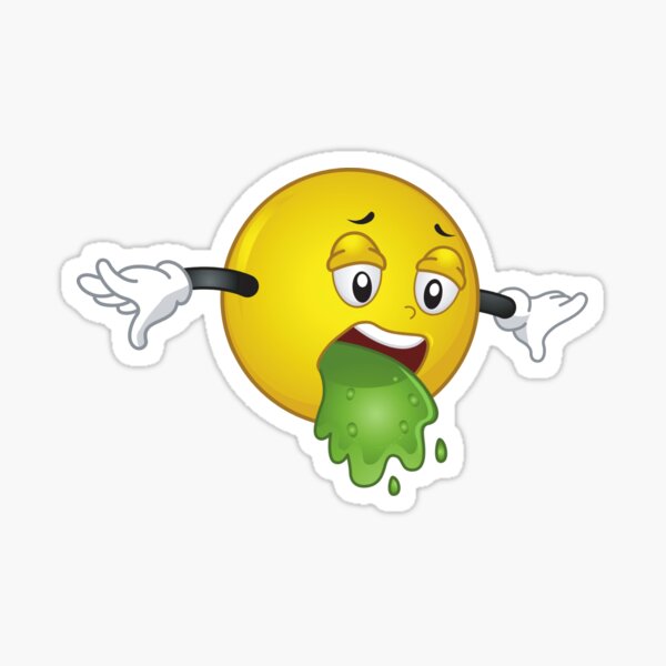 "Disgusted emoji " Sticker for Sale by goldenlolly1 | Redbubble