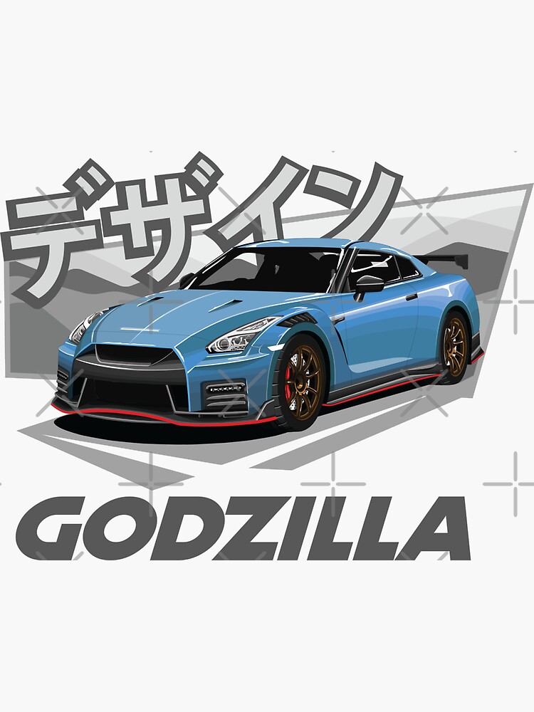 "GTR R35 GODZILLA" Sticker for Sale by orvaladeesign | Redbubble