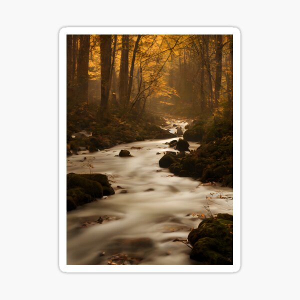 "Autumn River" Sticker for Sale by meshhead | Redbubble