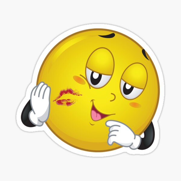 "Blushing emoji " Sticker for Sale by goldenlolly1 | Redbubble