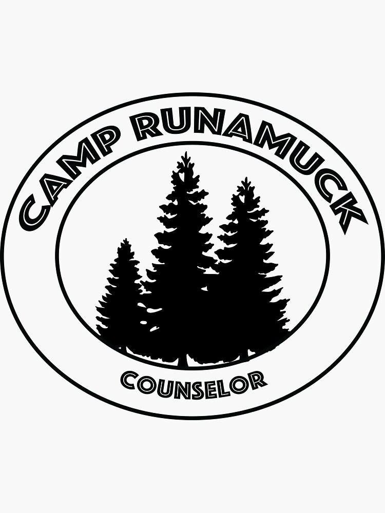 "Camp Runamuck - Counselor" Sticker by DallieP | Redbubble