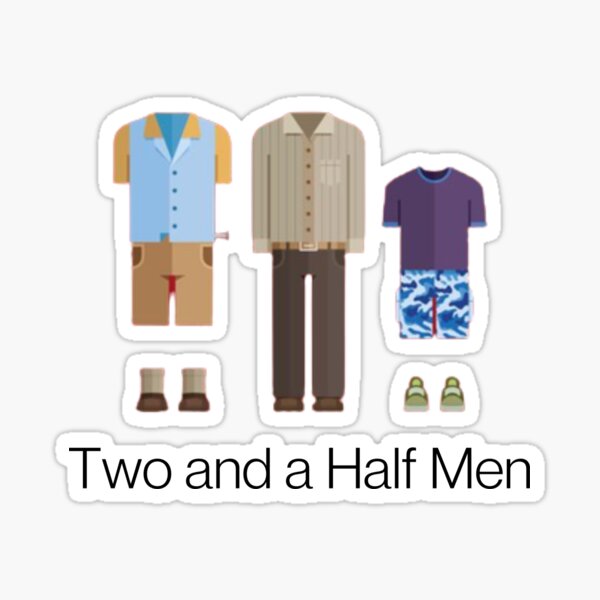 "Two and a Half Men" Sticker for Sale by davetimberwolf | Redbubble
