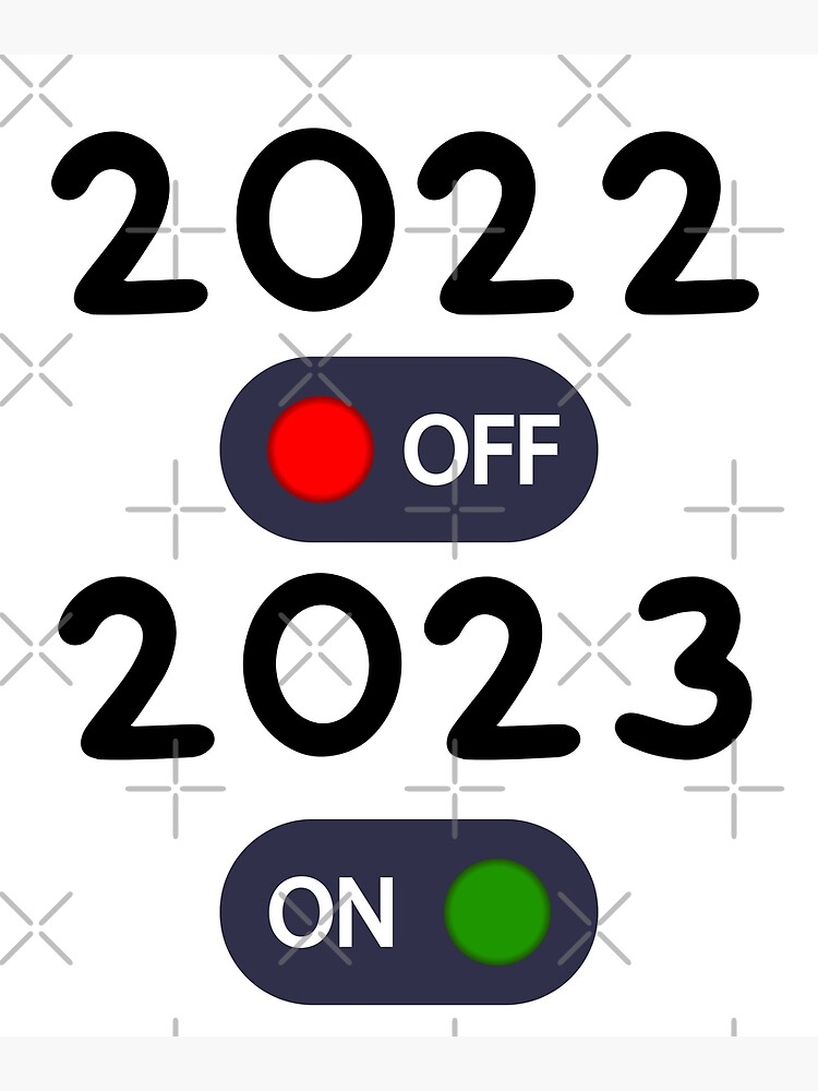 "HNY 2023, Frohes Neues Jahr 2023: Ein / Aus Lustiges Meme: Weiß ...