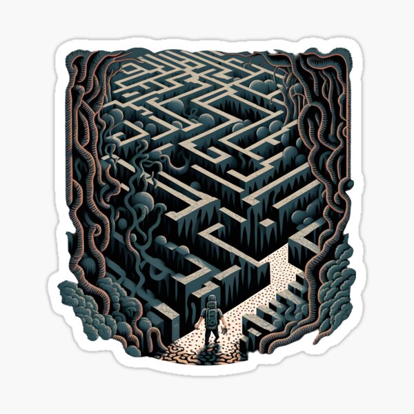 "The maze" Sticker for Sale by Chief-A | Redbubble