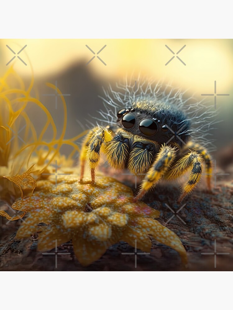 "cute fluffy jumping spider" Poster for Sale by Avicularious | Redbubble
