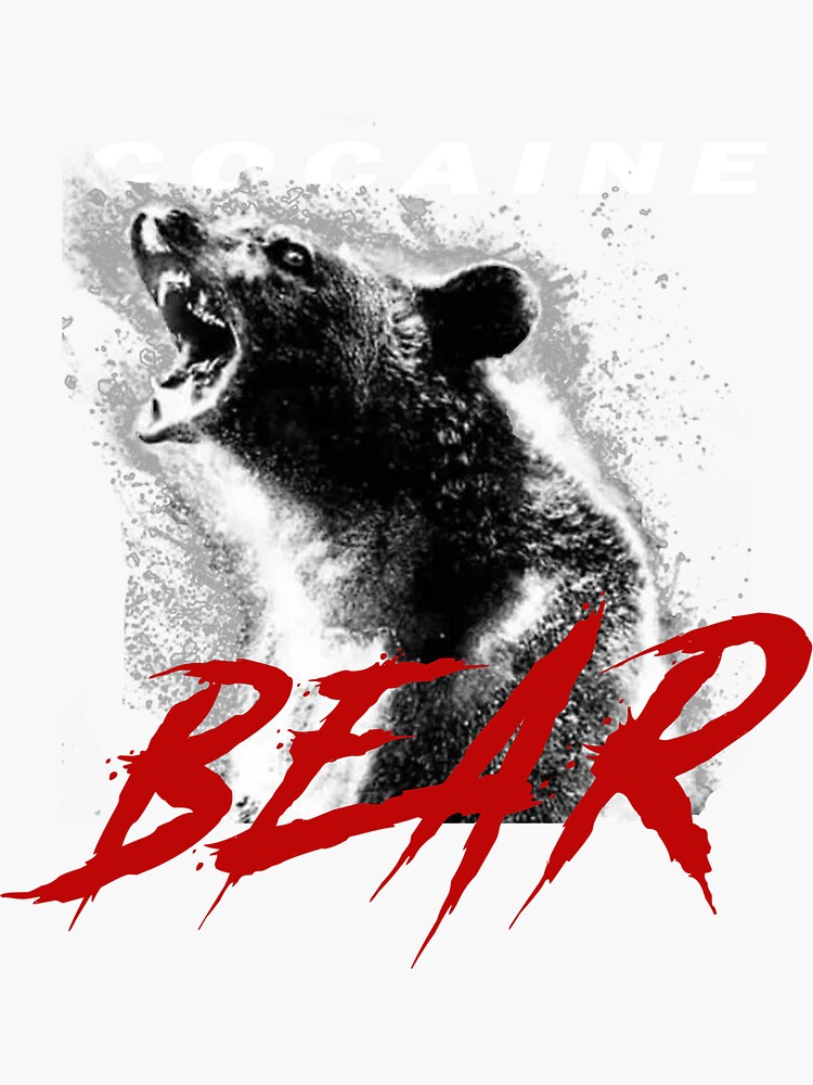 "Cocaine Bear" Sticker for Sale by Dewamista | Redbubble