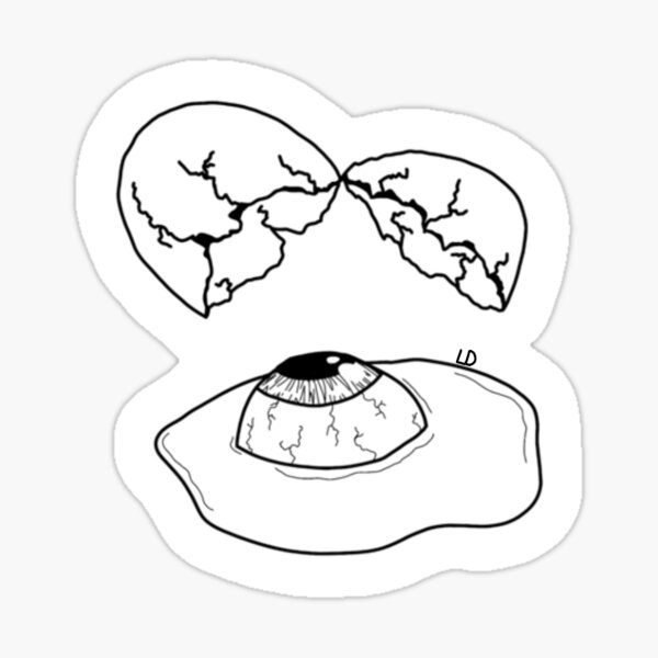 "Eye Yolk" Sticker for Sale by dubzdesigns | Redbubble