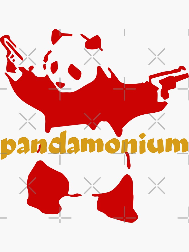 "Pandamonium" Sticker for Sale by seriyusink69 | Redbubble