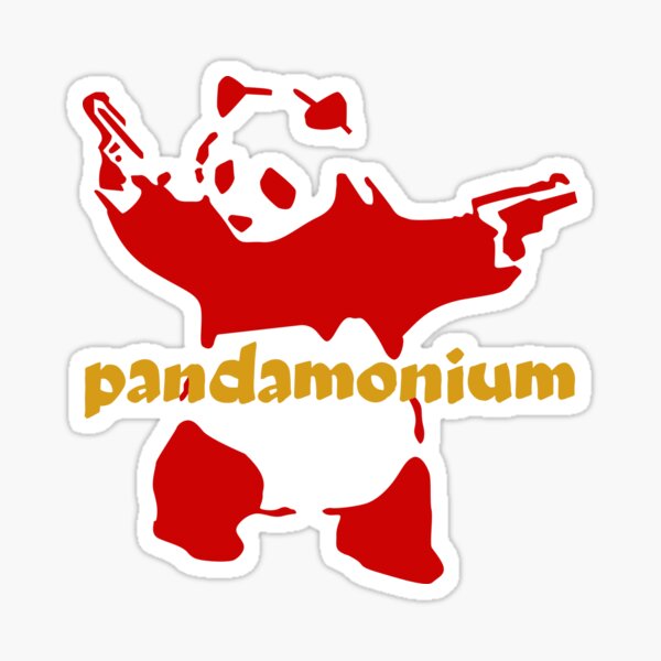 "Pandamonium" Sticker for Sale by seriyusink69 | Redbubble