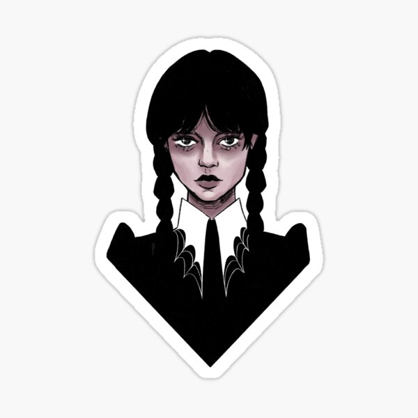 "Wednesday Addams" Sticker for Sale by Fede-esme | Redbubble