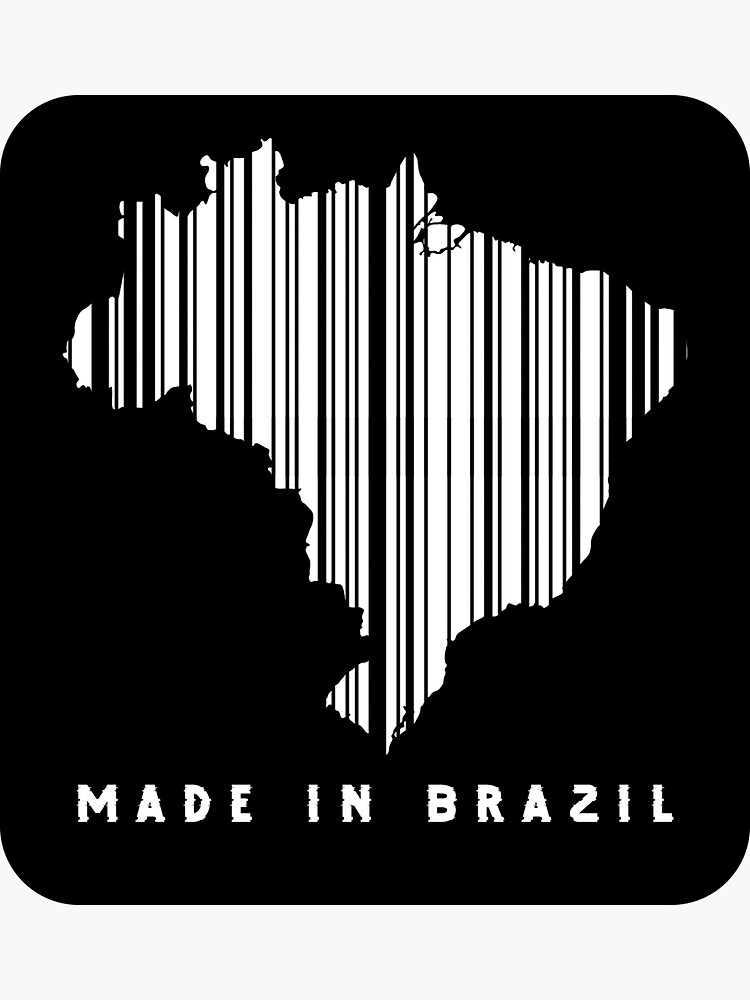 "Made In Brazil , Brazil Flag Barcode" Sticker for Sale by bachapro ...