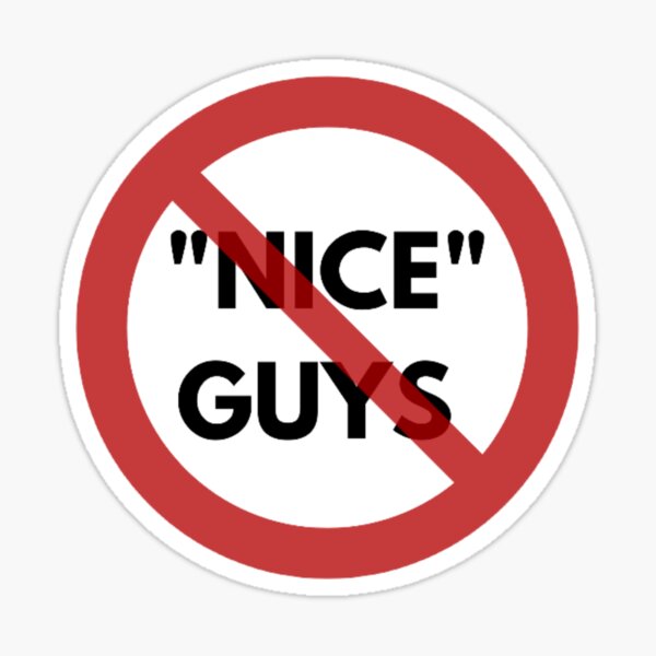 "No nice guys" Sticker for Sale by asian-gurl | Redbubble