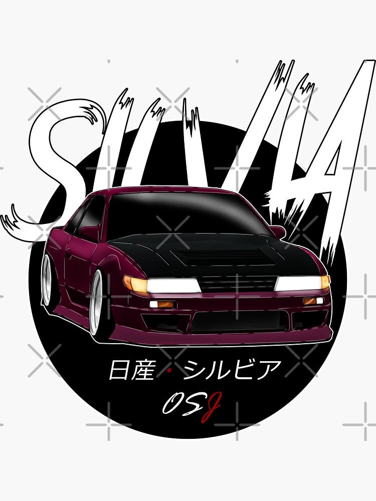 "S13 Purple Black Sun Edition [old_school_jdm_]" Sticker for Sale by ...