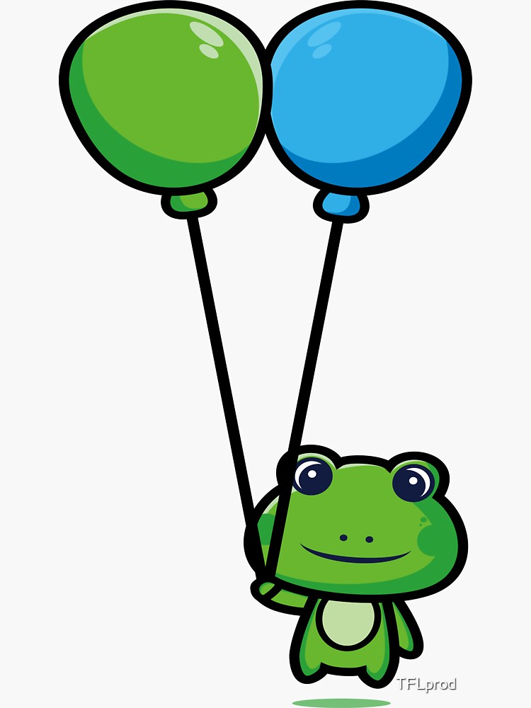 "clarence the balloon frog ,funny" Sticker for Sale by TFLprod | Redbubble