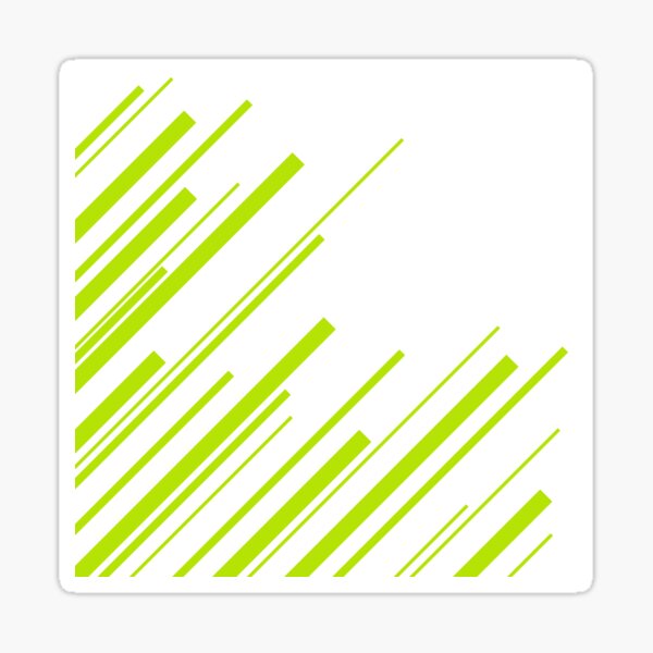 "Diagonals - Lime Green and White" Sticker for Sale by LAEC-Shop ...