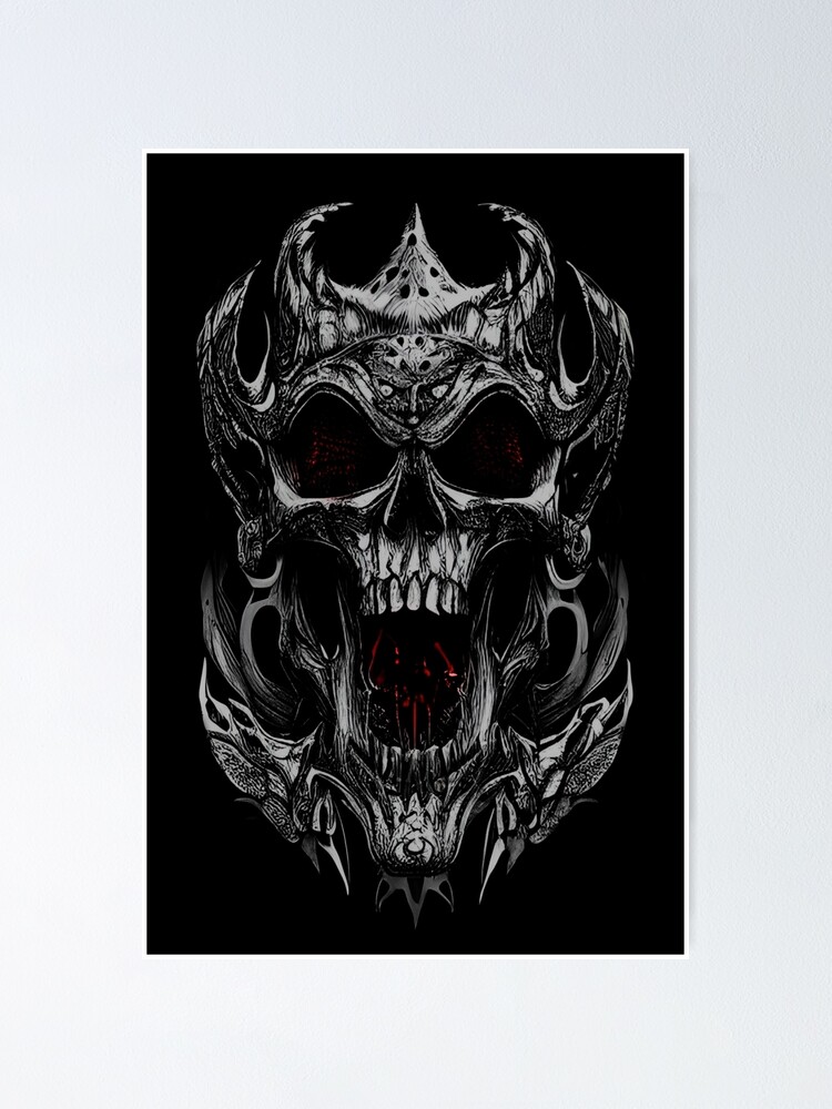 "2d Skulls 02" Poster for Sale by PsymetryArt | Redbubble
