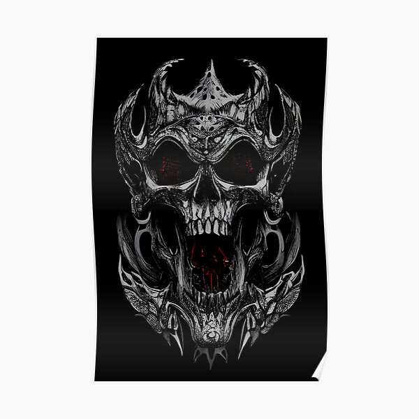 "2d Skulls 02" Poster for Sale by PsymetryArt | Redbubble