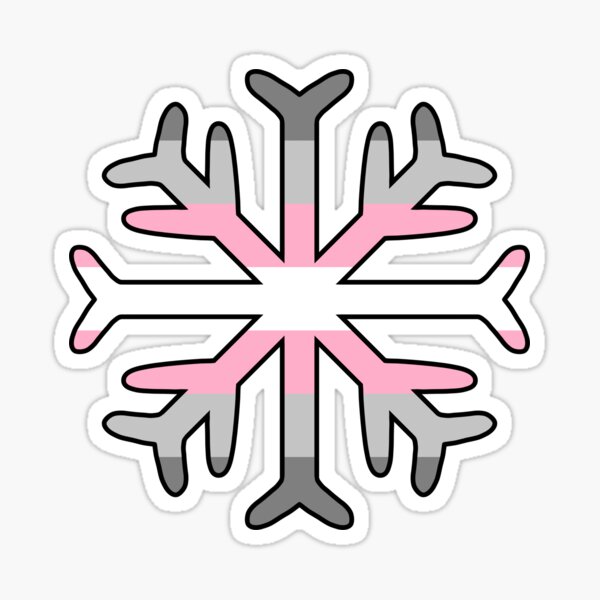 Demigirl Pride Snowflake Christmas Design Sticker For Sale By