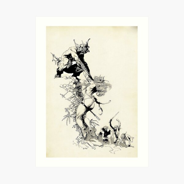 "Frank Frazetta - Conan the barbarian" Art Print for Sale by Lira ...