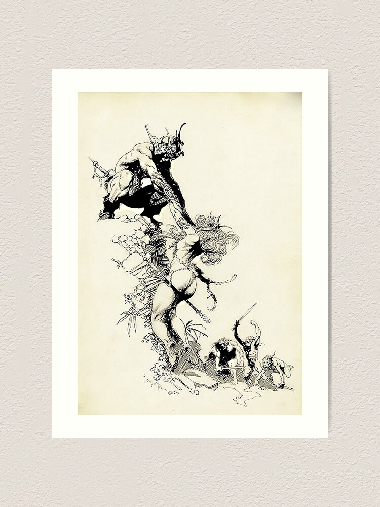 "Frank Frazetta - Conan the barbarian" Art Print for Sale by Lira ...