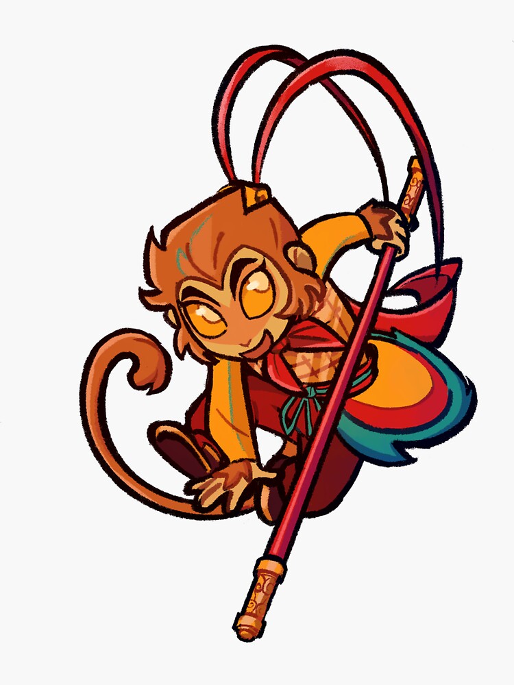 "Sun Wukong " Sticker for Sale by fiskonline | Redbubble
