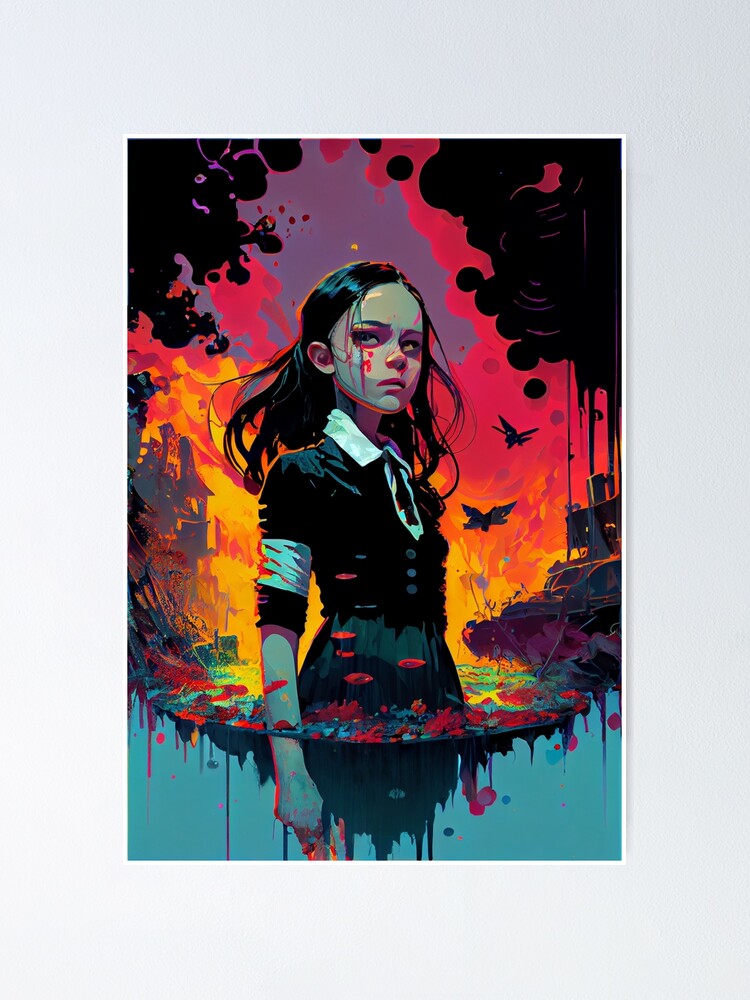 "Wednesday Addams" Poster for Sale by DigiArtsSpace | Redbubble