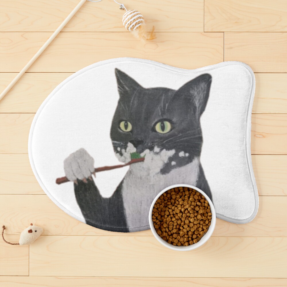 "Misha the cat Dental Design" Sticker for Sale by guaka-molly | Redbubble