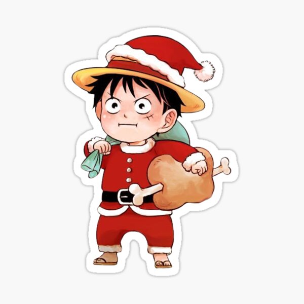 "anime christmas one piece luffy" Sticker for Sale by FROMmetoyou1 ...