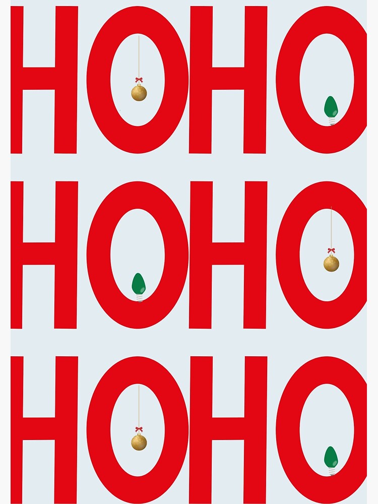 "hohoho design" Sticker for Sale by twinsparkle | Redbubble
