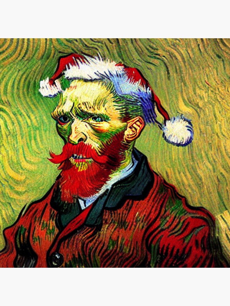 "Van Gogh Style Christmas - Santa Claus" Sticker for Sale by Nimsdesign ...