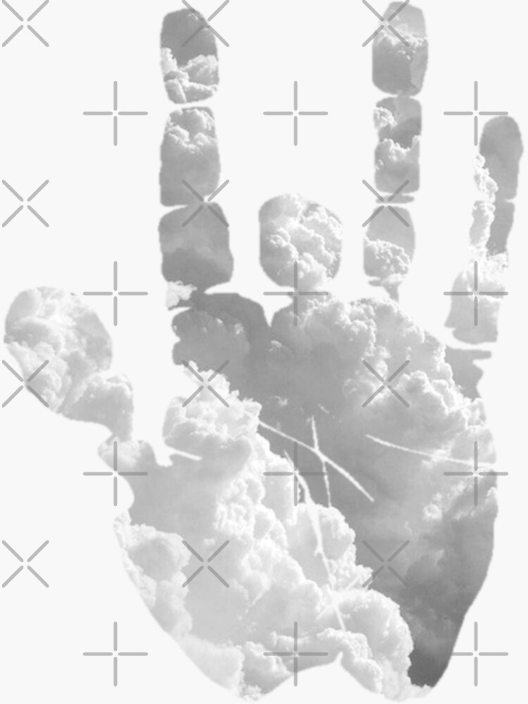 "Cloudy Grey Groovy Jerry Hand" Sticker for Sale by jessicaleah15 ...