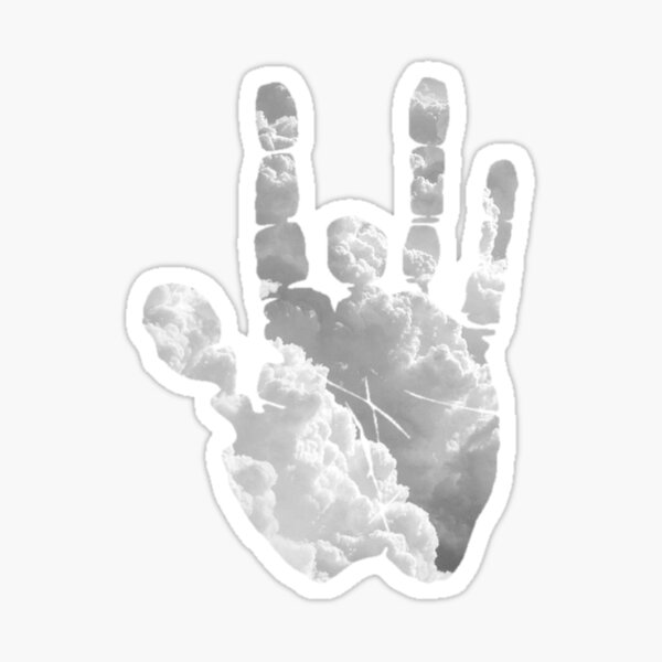 "Cloudy Grey Groovy Jerry Hand" Sticker for Sale by jessicaleah15 ...