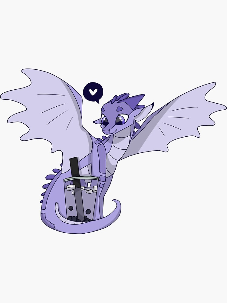 "Taro Boba Dragon" Sticker for Sale by CopperButterfly | Redbubble